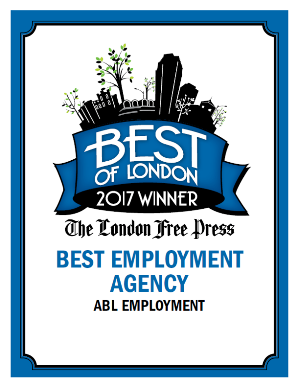 London ABL Office Honoured as “Best Employment Agency” – ABL Employment